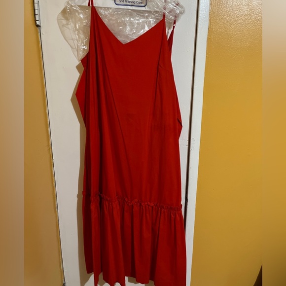 Dresses | Red Orange Summer Dress | Poshmark